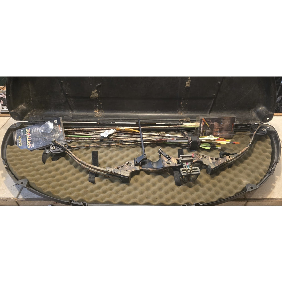 Vintage Golden Eagle Compound Bow Falcon Draw Weight 50-70lbs with Cas ...