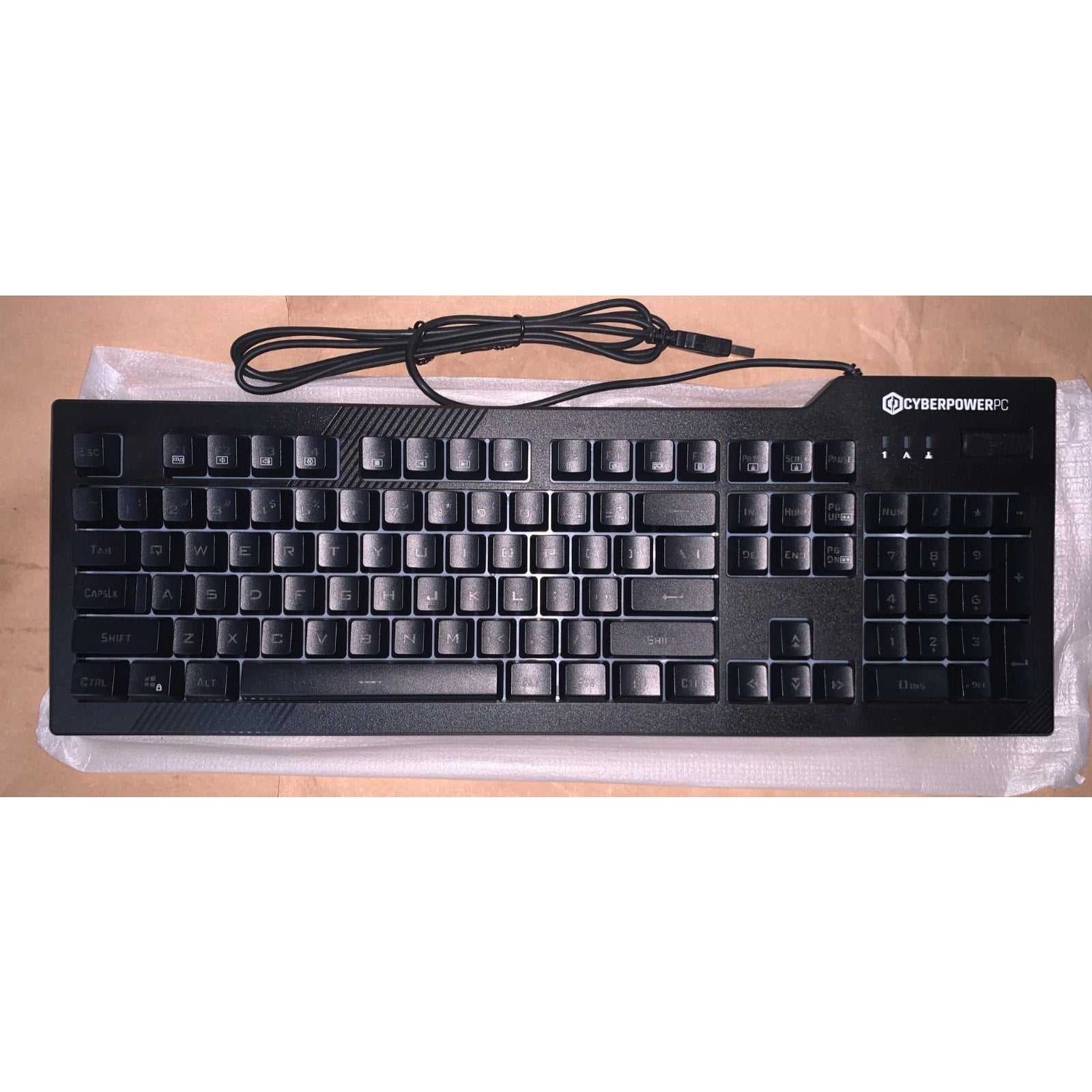 Cyberpower PC Play Ready 01 NOHI LED Wired Gaming Keyboard Black KB-16 ...